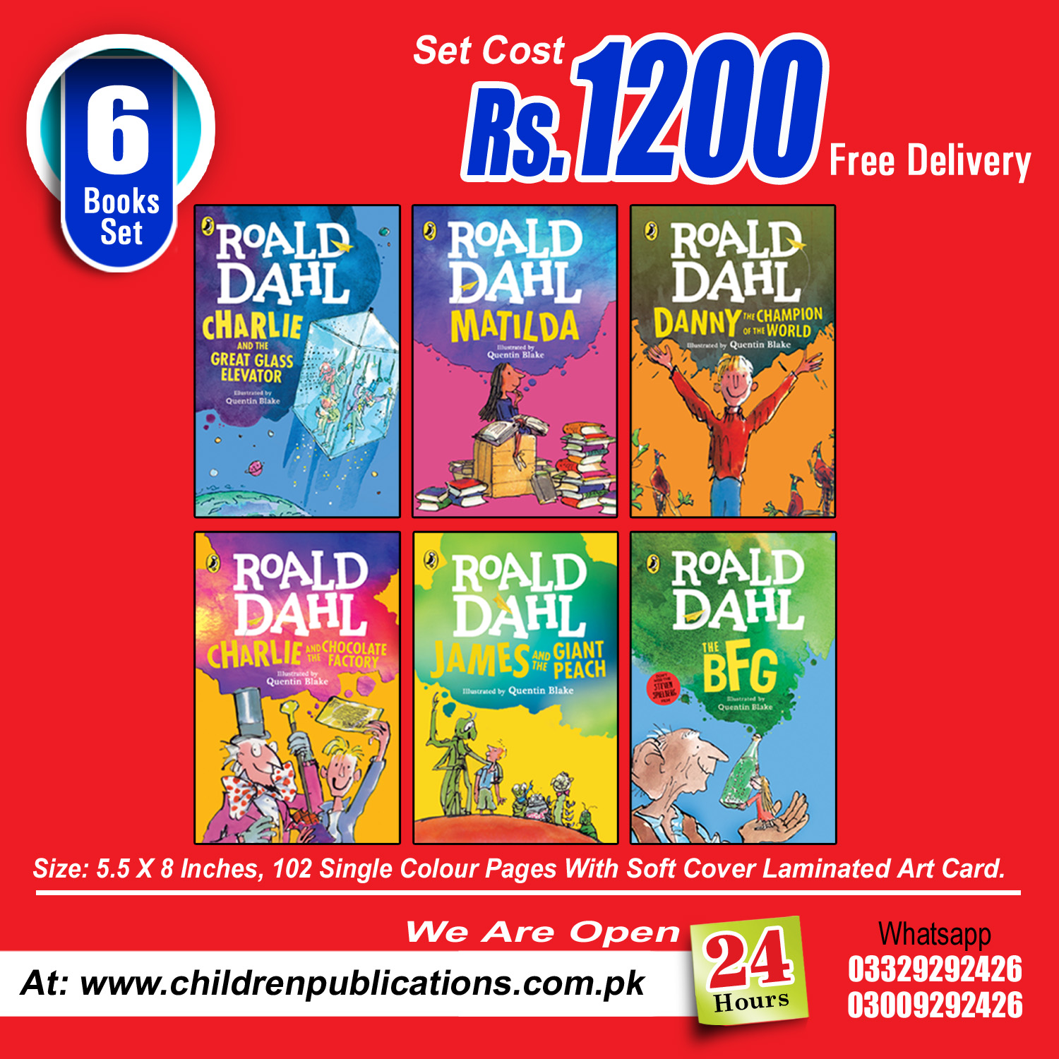 Roald Dahl 6 books – Children Publications