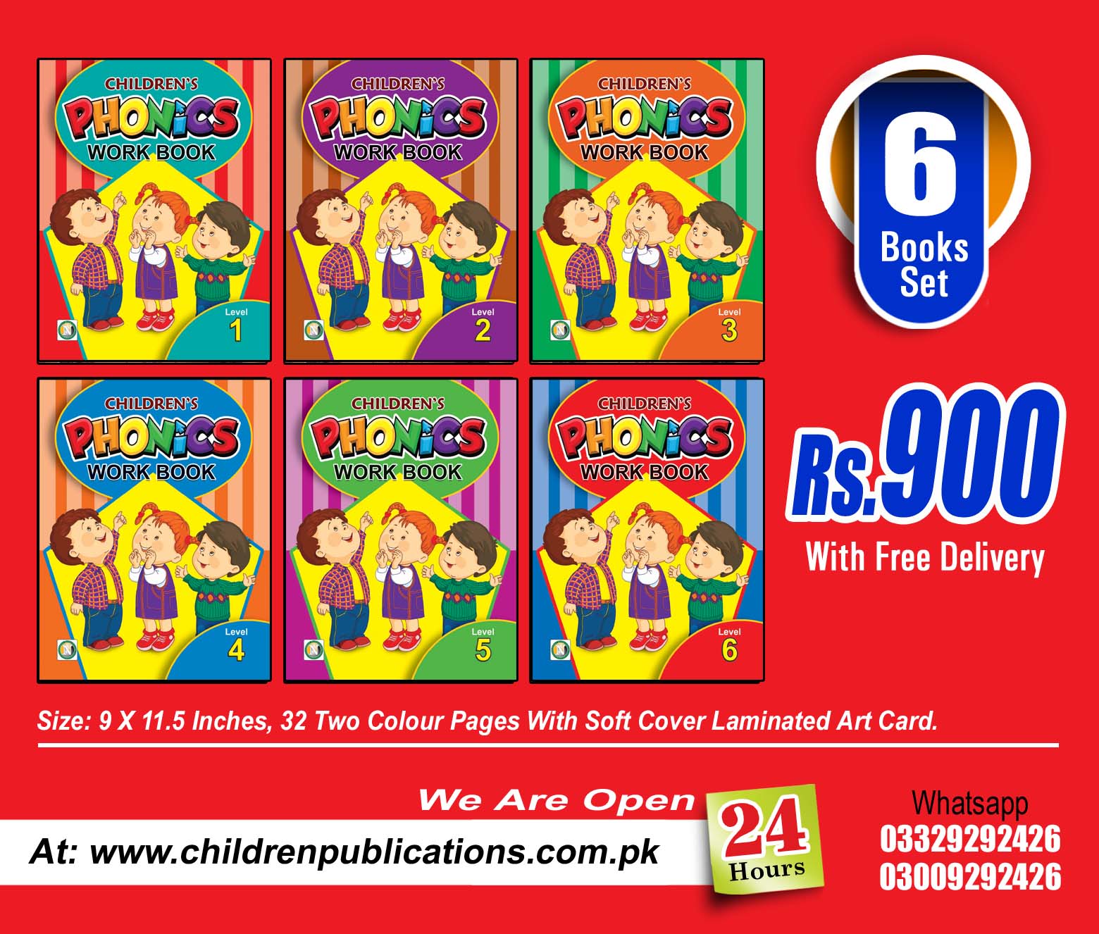 Children Phonic Work Book ( 6 Books set ) – Children Publications