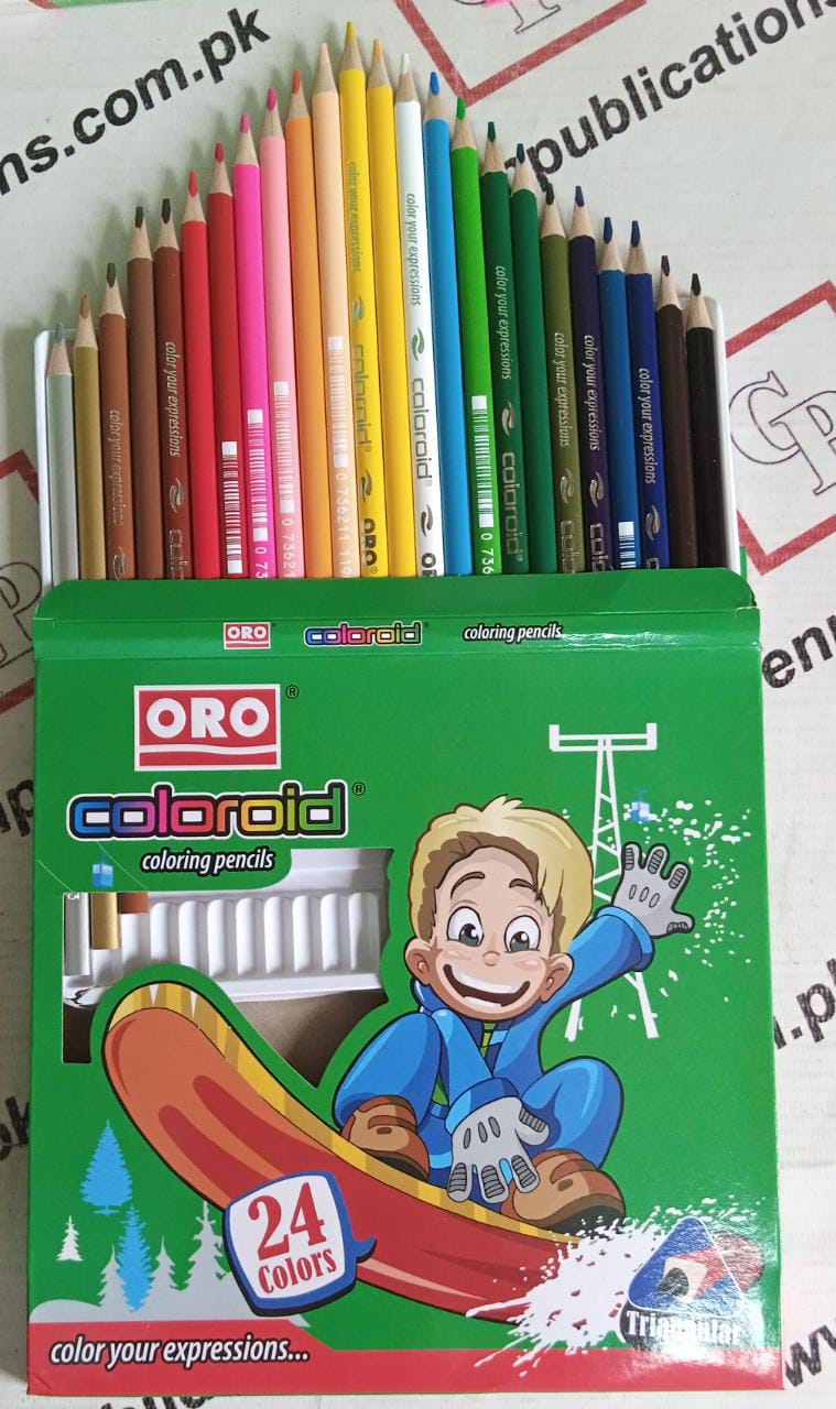 ORO Coloroid Coloring Pencils 24 Colors ( Carlos Green Box ) – Children ...