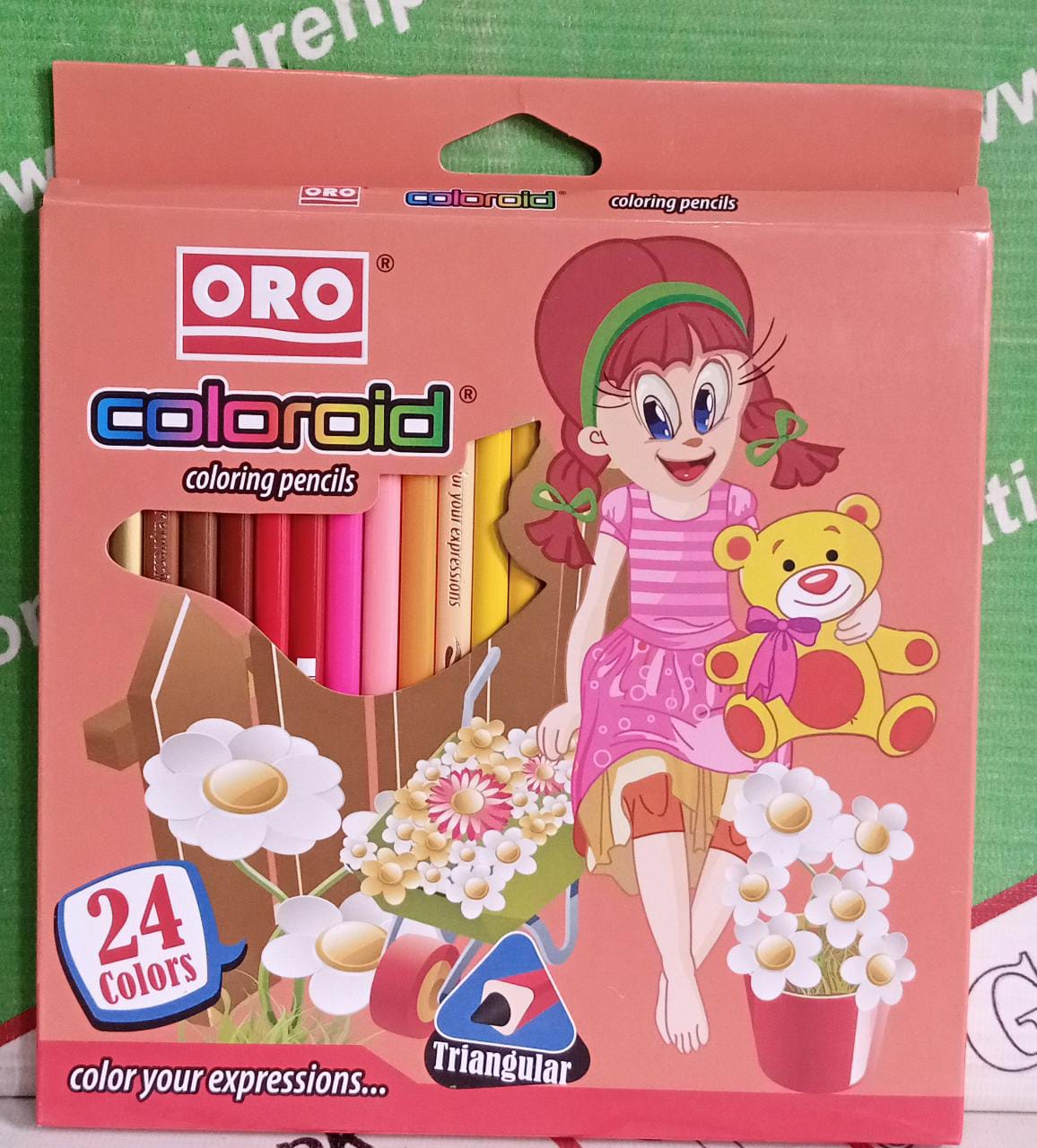 ORO Coloroid 24 Colors Pencils ( Kelly Orange Box ) – Children Publications