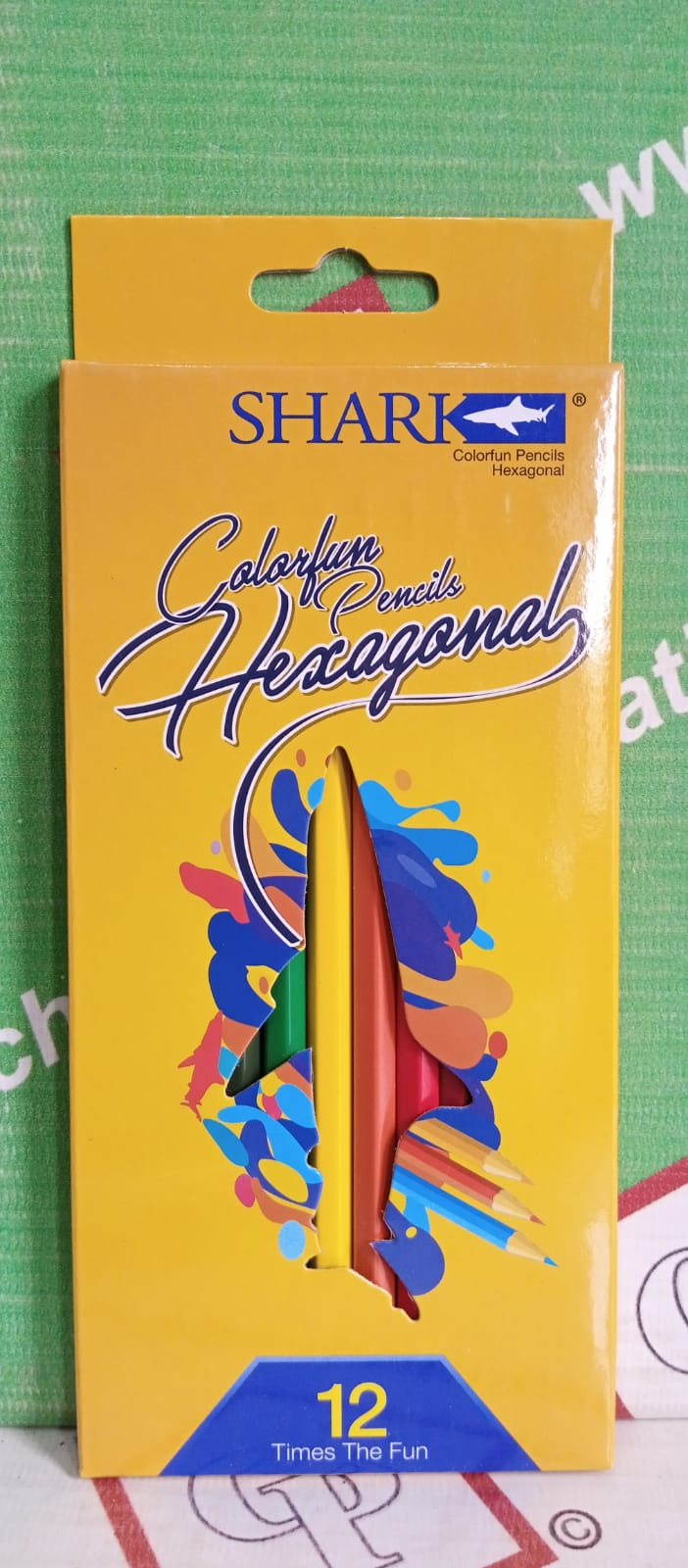 Shark Colorfun Pencils Hexagonal 12 Colors Pencils – Children Publications