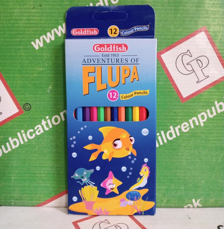 Gold Fish Adventures Of Flupa 12 Color Pencils Set,color Pencil set ...