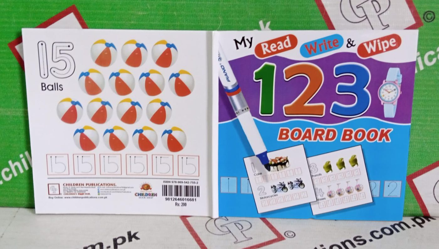 My Read Write & Wipe 123 Board Book – Children Publications