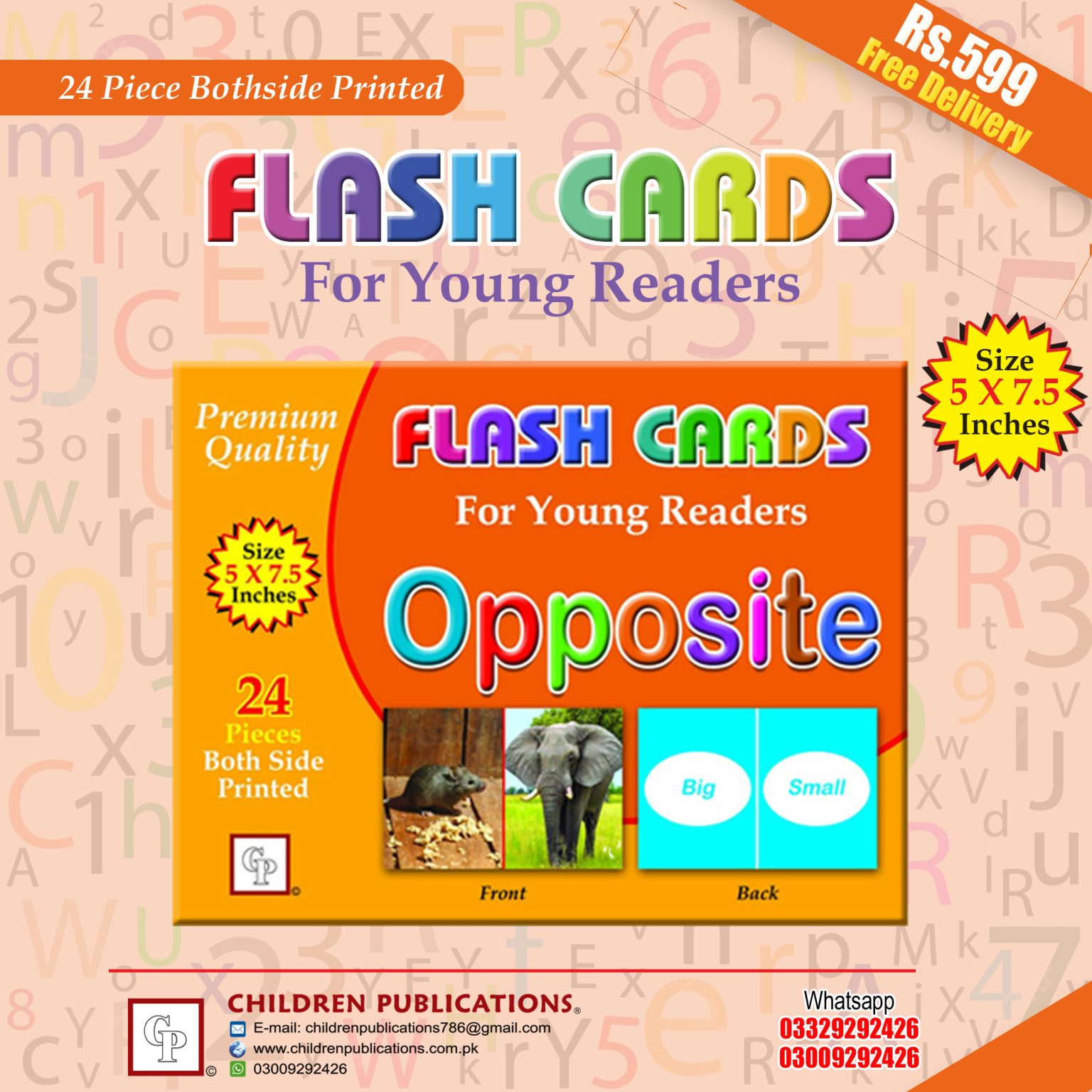 Opposite Flash Cards – Children Publications