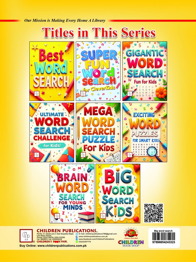 Big Word Search Kids – Children Publications